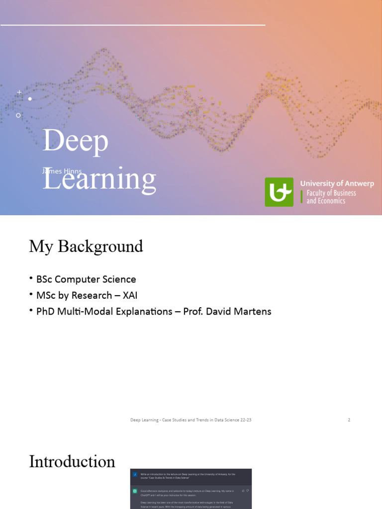 Lecture 3 - Deep Learning | PDF | Deep Learning | Artificial Neural Network