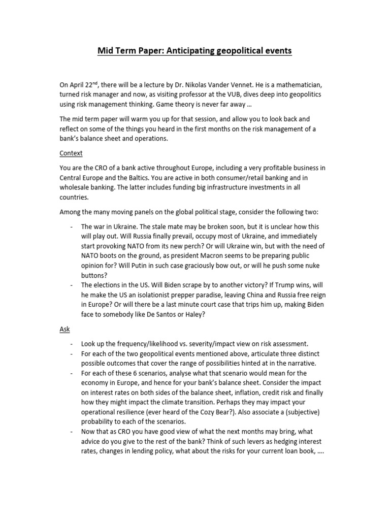 Mid Term Paper | PDF | Interest | Risk