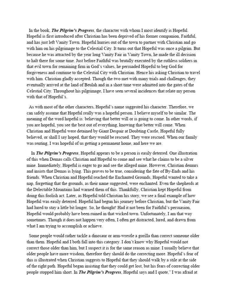 The Pilgrim's Progress Composition | PDF | The Pilgrim's Progress