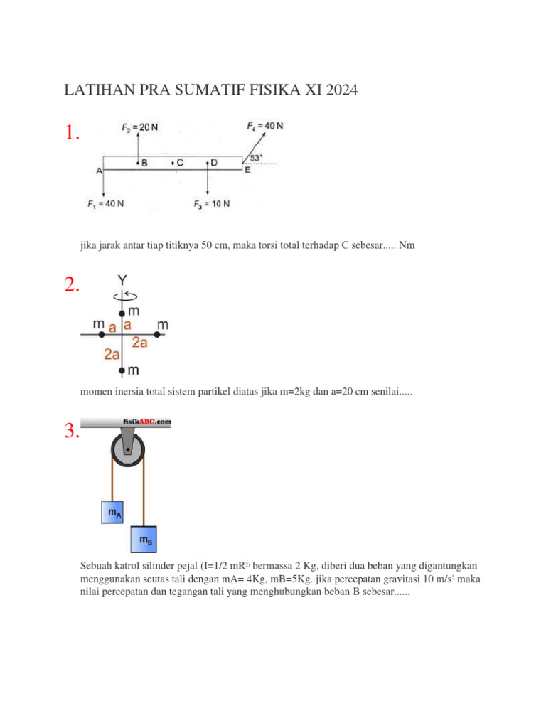 Latihan Pra Sumatif Sem Genap Fisika Xi 2024 | PDF | Ilmu Sosial ...