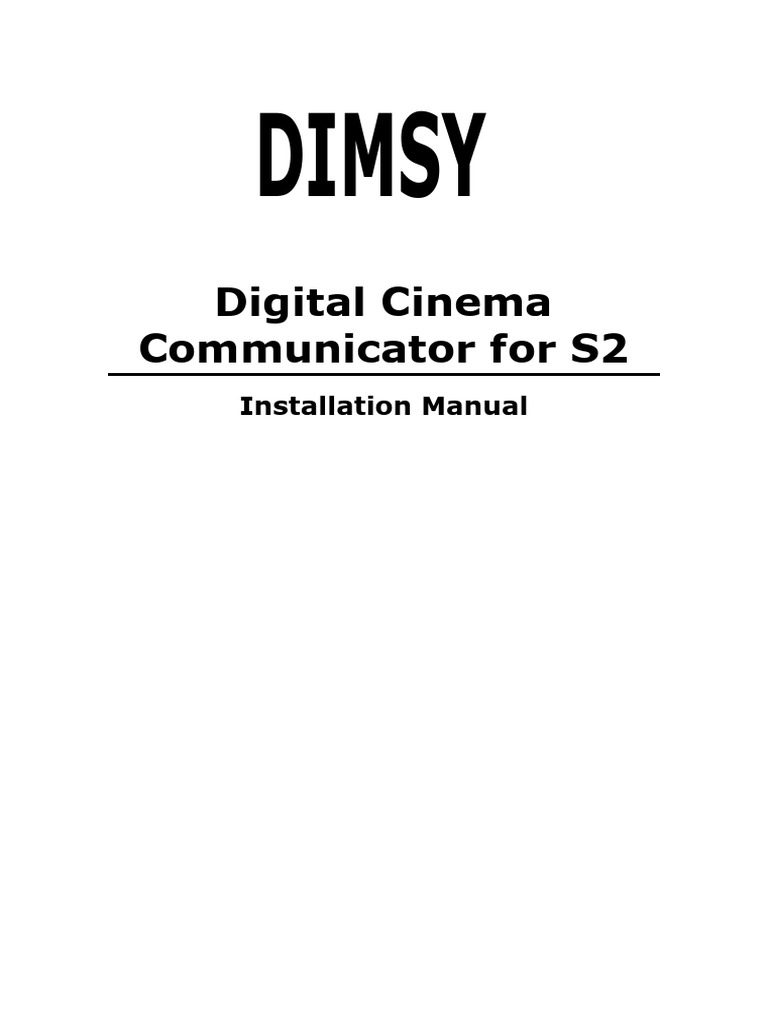 Digital Cinema Communicator | PDF | Installation (Computer Programs) | Microsoft Windows