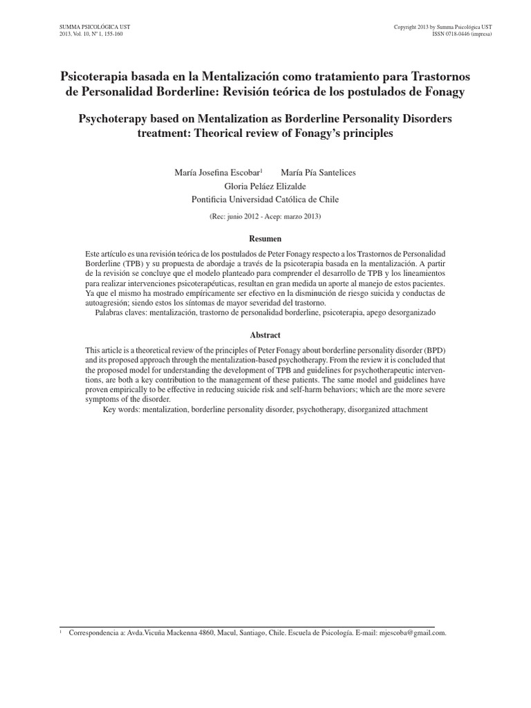2013 Mentalización. Fonagy | PDF