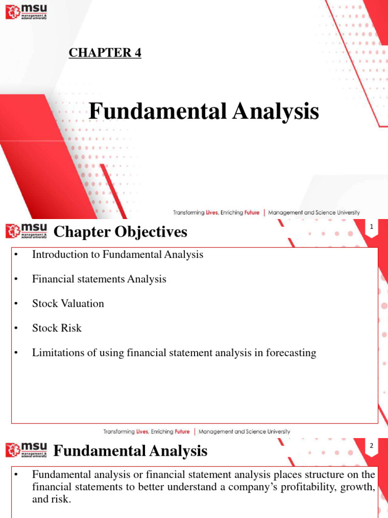 Chapter 4 FUNDAMENTAL ANALYSIS | PDF | Beta (Finance) | Investing