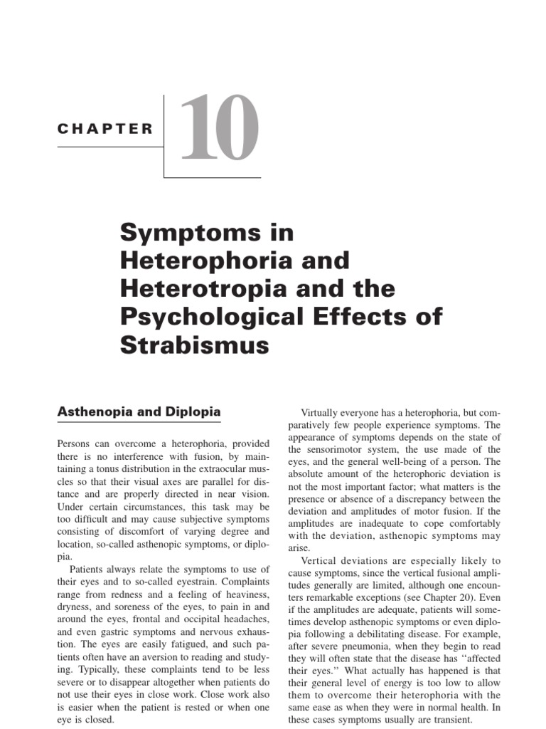 94 - CH 10 - Symptoms in Heterophoria and Heterotropia and The ...
