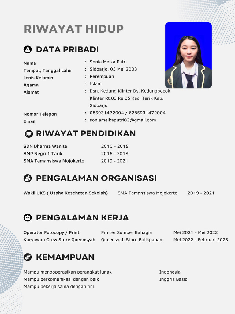 Contoh CV pekerjaan | PDF