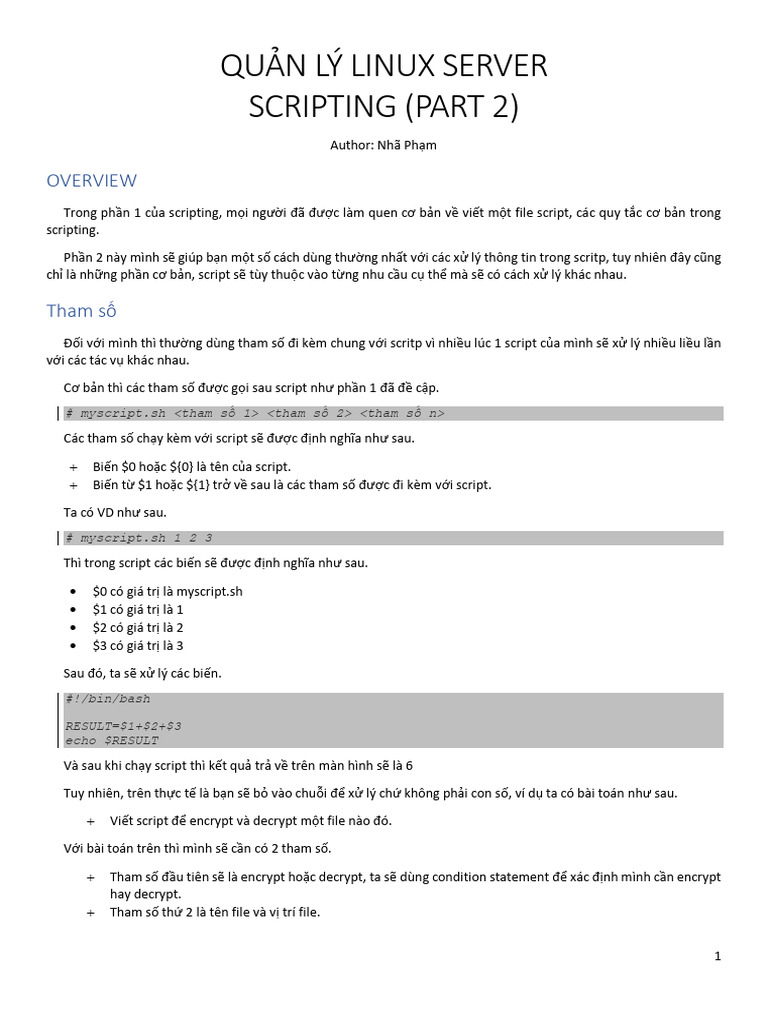 Linux - Scripting (Part 2) | PDF
