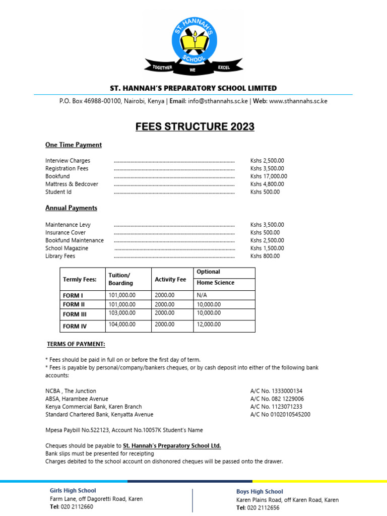 High School Fees 2023 | PDF | Banks | Cheque