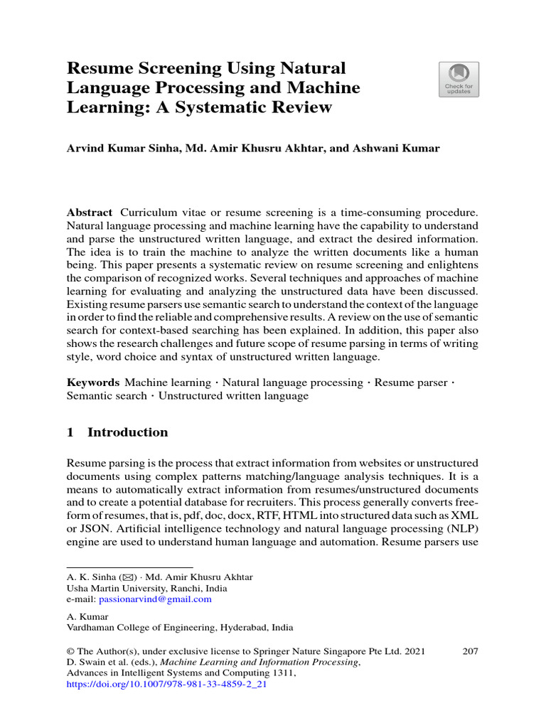 21-Resume Screening Using Natural Language Processing and Machine ... 21-Resume Screening Using Natural Language Processing and Machine ...