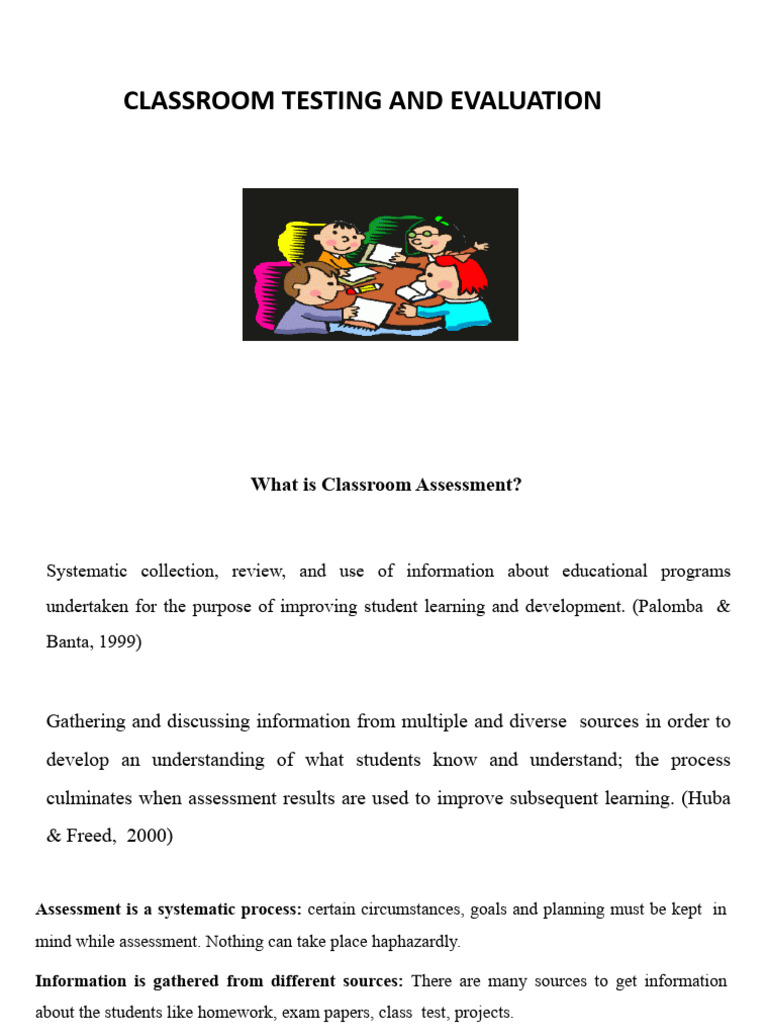 Classroom Testing and Evaluation | Download Free PDF | Educational ...