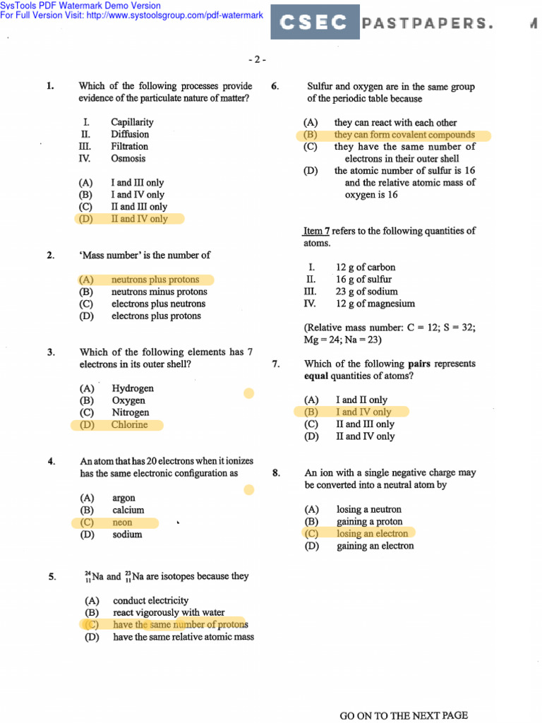 Chemistry June 2015 P1 - With Answers | PDF | Oxide | Chemical Reactions
