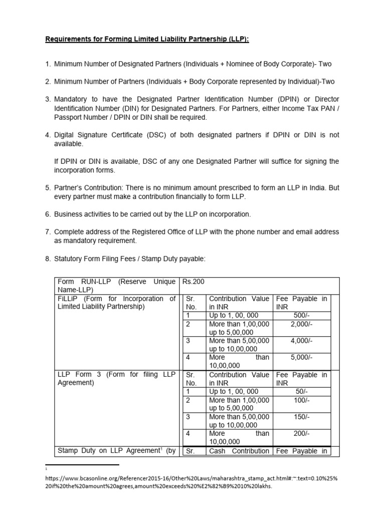 Checklist For LLP Incorporation - 29.04.2021 | PDF | Limited Liability ...