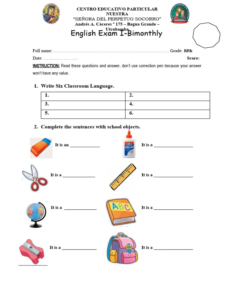 English Exam Tests 116995 | PDF | Linguistics