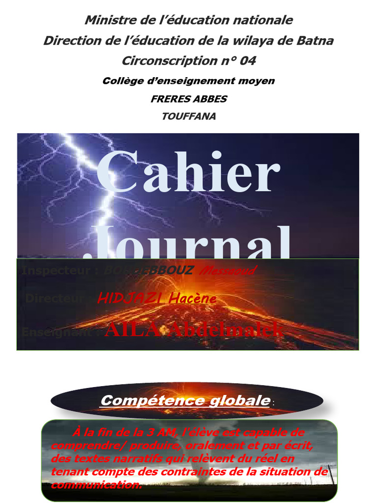 Cahier Journal 3AM | PDF