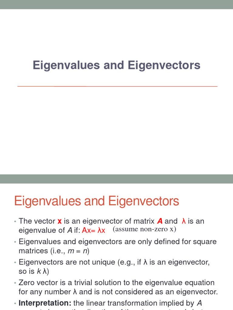 5eigenvalues and Eigenvectors #5 | PDF | Eigenvalues And Eigenvectors | Matrix (Mathematics)