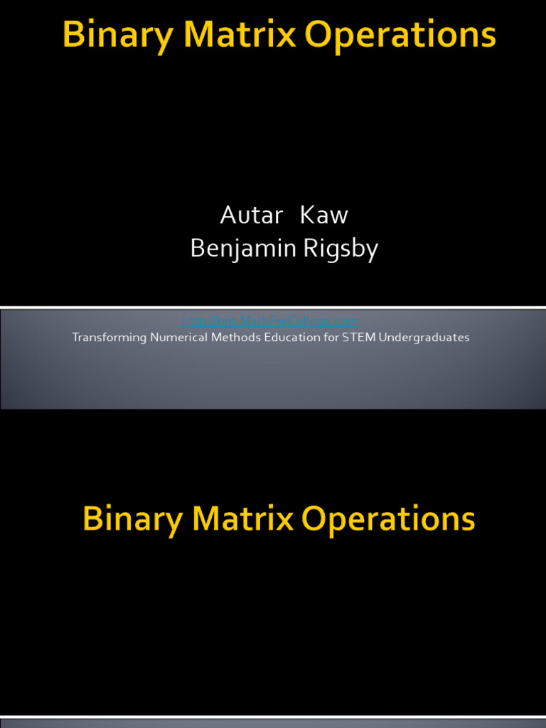 Numerical Methods for STEM Education | PDF | Matrix (Mathematics ...