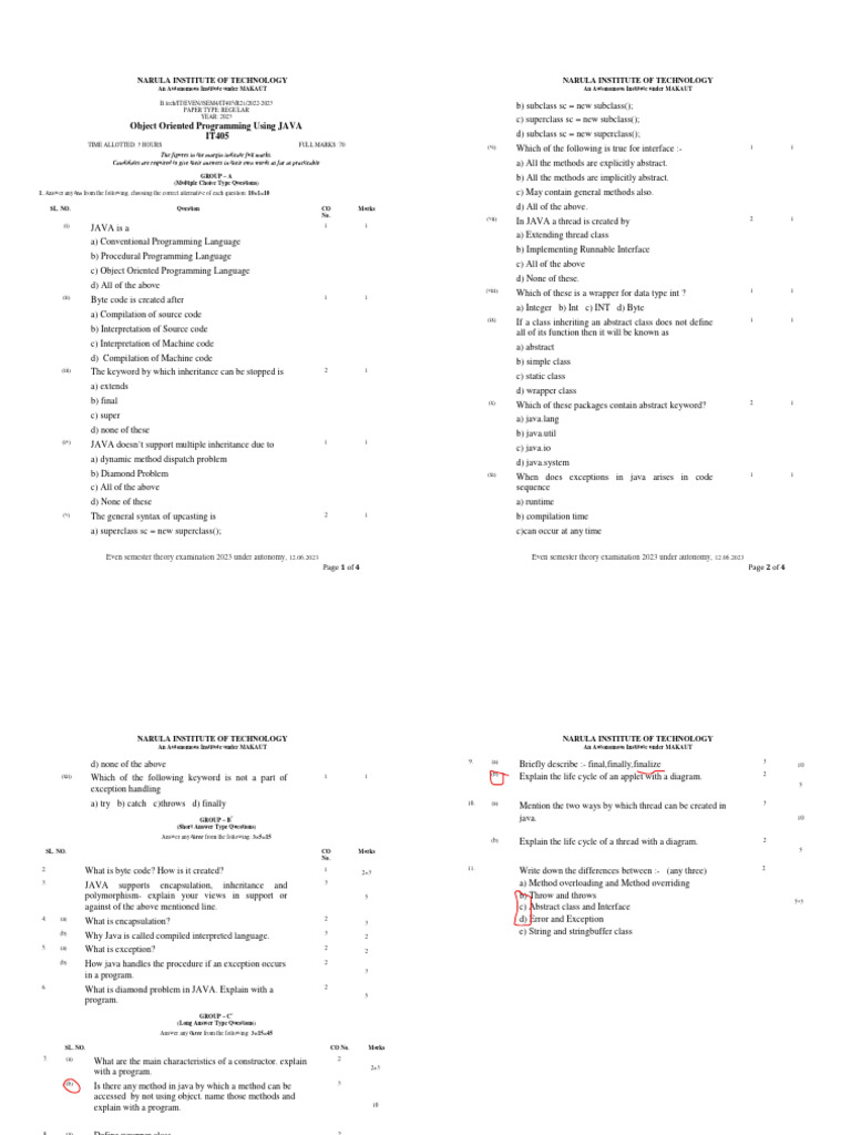 Microsoft Word - IT405 - Mod | PDF | Method (Computer Programming) | Inheritance (Object ...