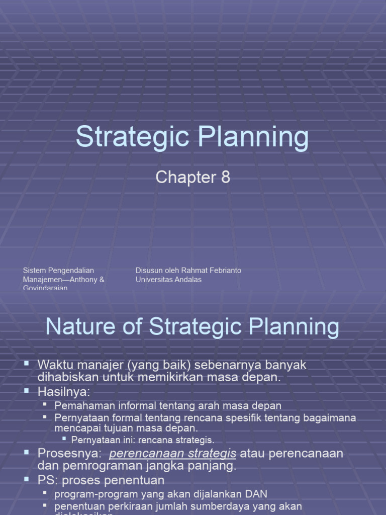 Strategi Perencanaan Manajemen | PDF