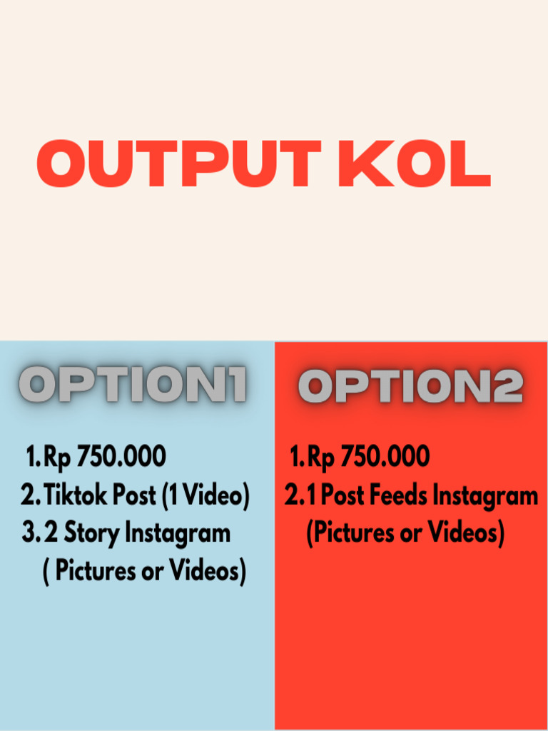 Output and TNC KOL Inspo Templates | PDF