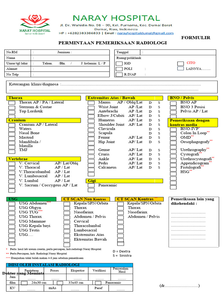Blanko Radiologi | PDF