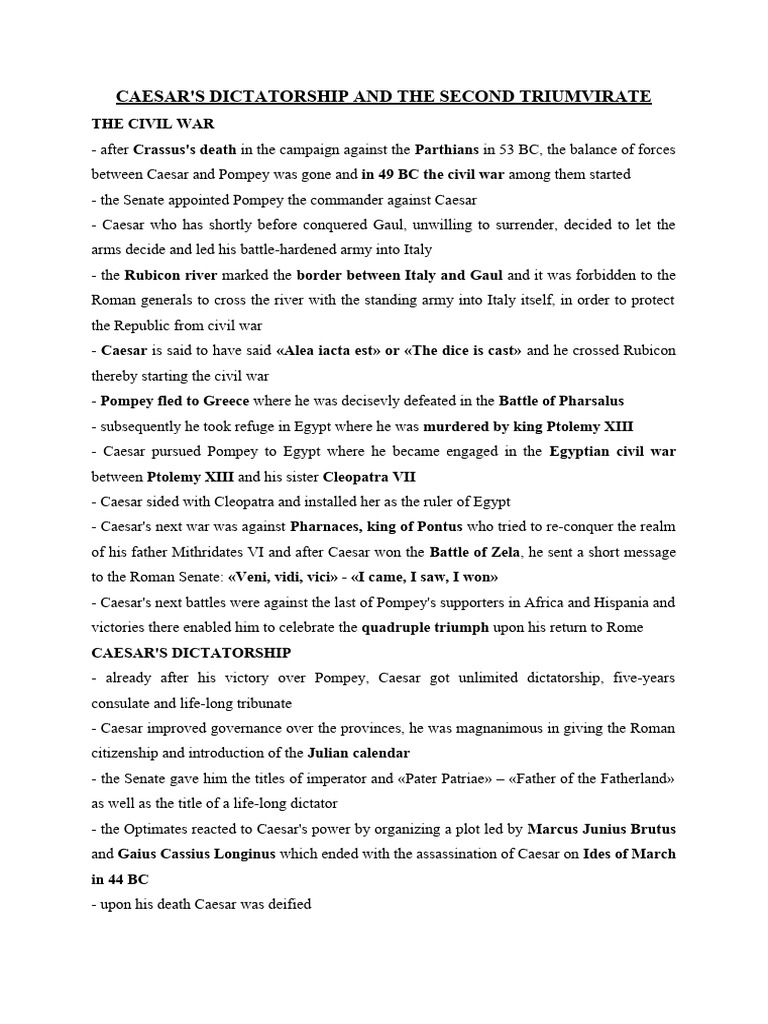 28 handout 1 CAESAR | Download Free PDF | Mark Antony | Julius Caesar