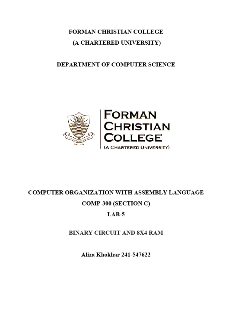 Aliza Khokhar Coal Lab 5 | PDF | Volume | Computer Program