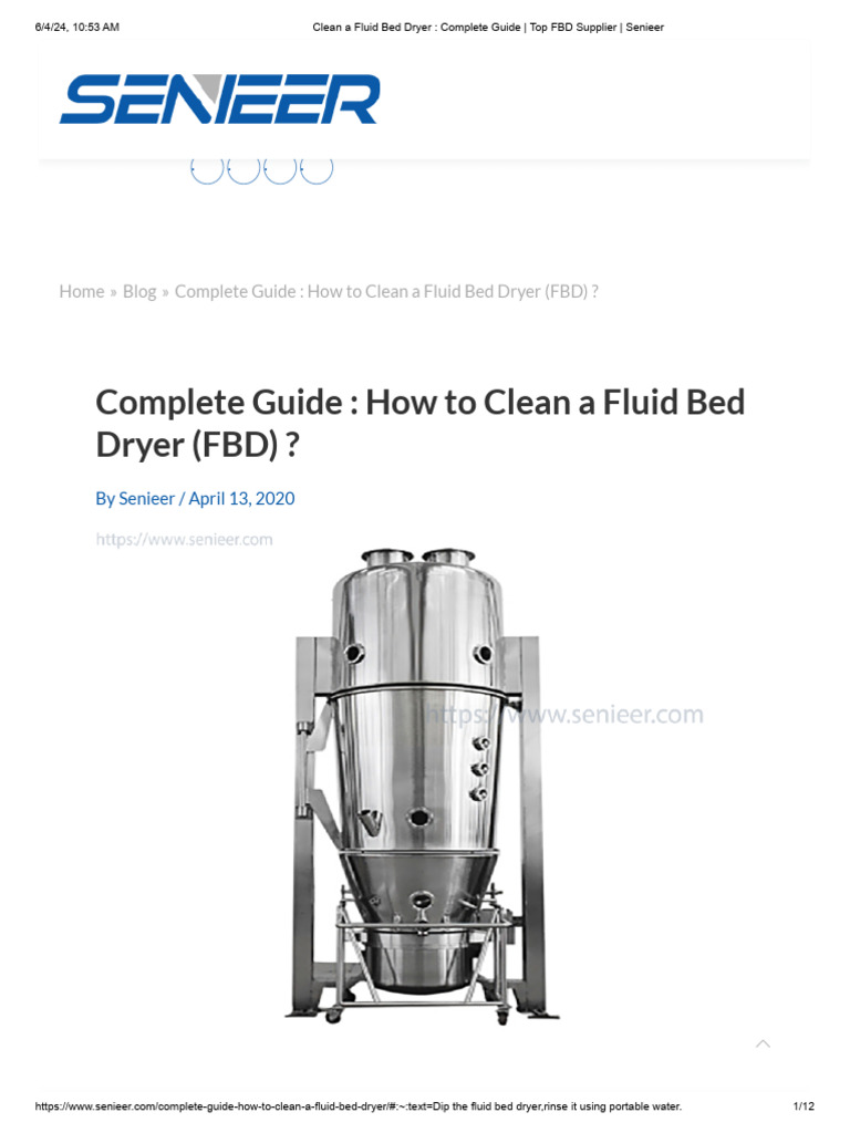 Clean A Fluid Bed Dryer - Complete Guide - Top FBD Supplier - Senieer ... Clean A Fluid Bed Dryer - Complete Guide - Top FBD Supplier - Senieer ...