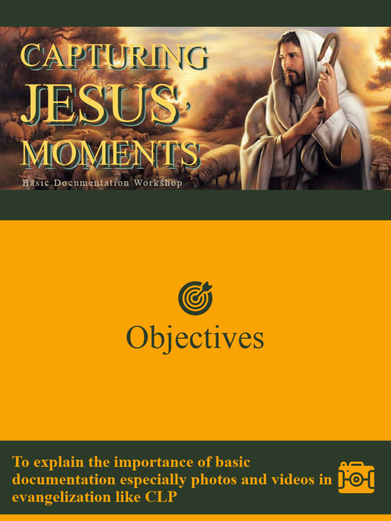 CLPT Workshop 2 - Capturing Jesus Moments | PDF | Social Science