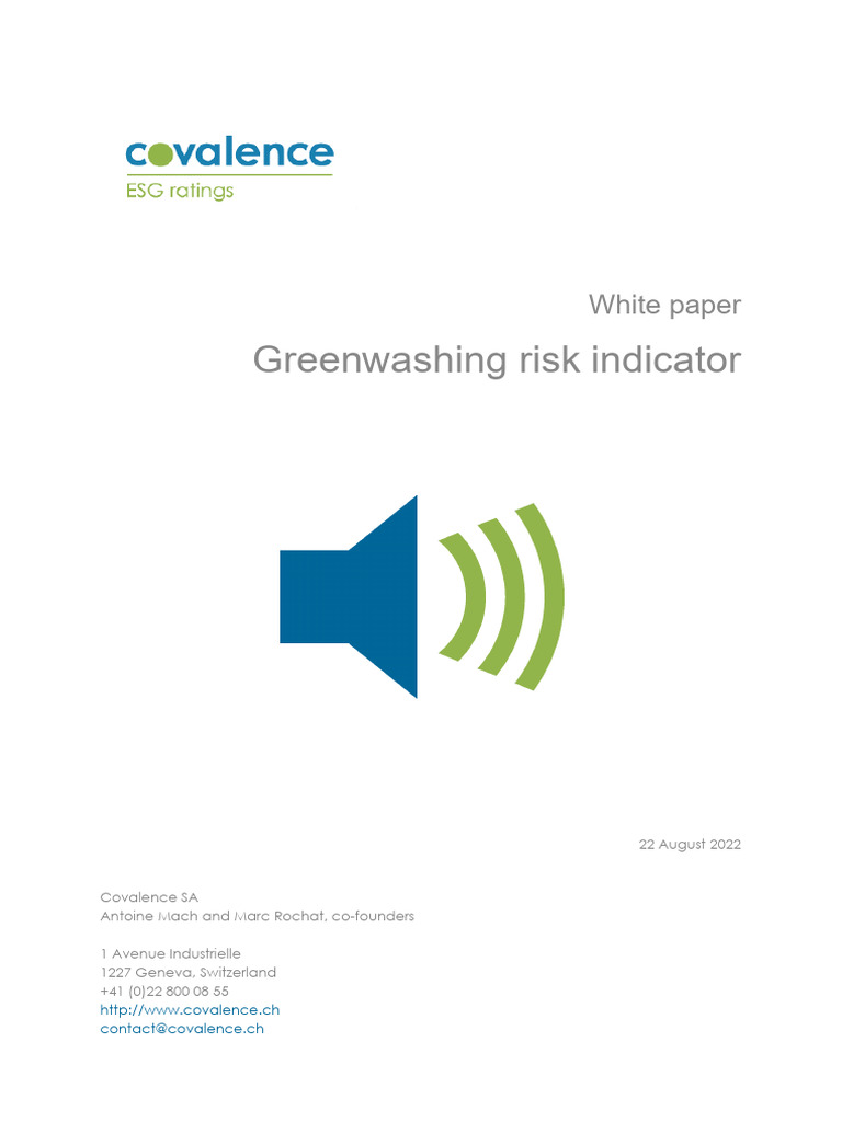 Greenwashing Risk Indicator | PDF | Bp | Sustainability
