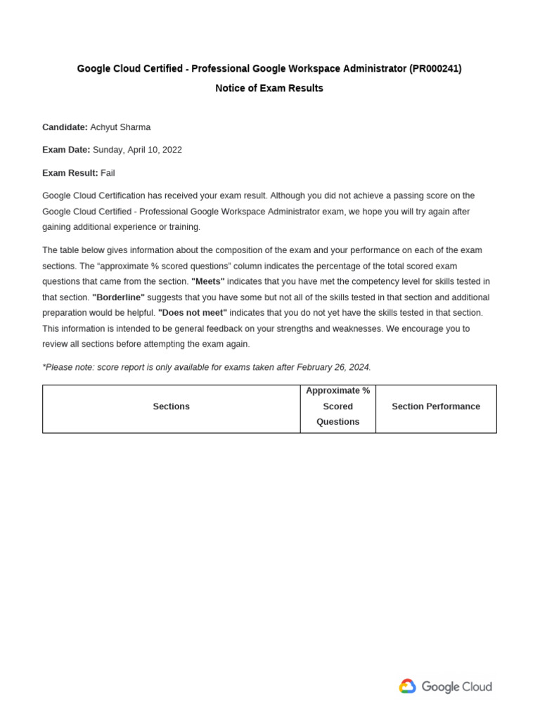 Google Cloud Certified - Professional Google Workspace Administrator | PDF