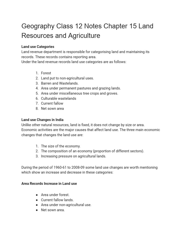Chapter 5 Land Resources and Agriculture | PDF | Agriculture | Legume