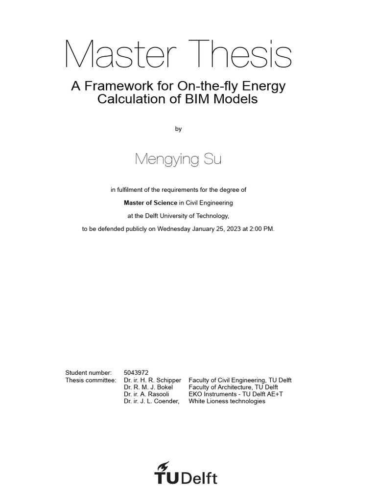Master Thesis Mengying Su | PDF | Building Information Modeling ...