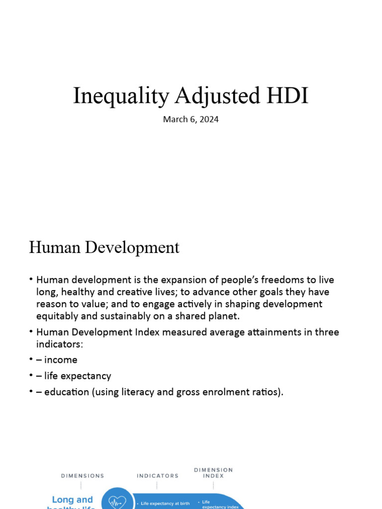 Understanding Inequality-Adjusted HDI | PDF | Human Development Index ...