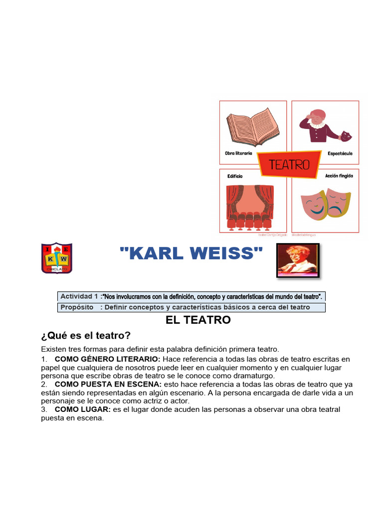Karl Weiss Arte y Cultura | PDF | Teatro | Las artes