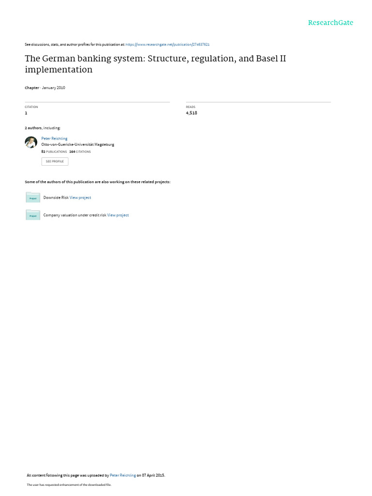 Structure of The German Banking System | PDF | Service Industries ...