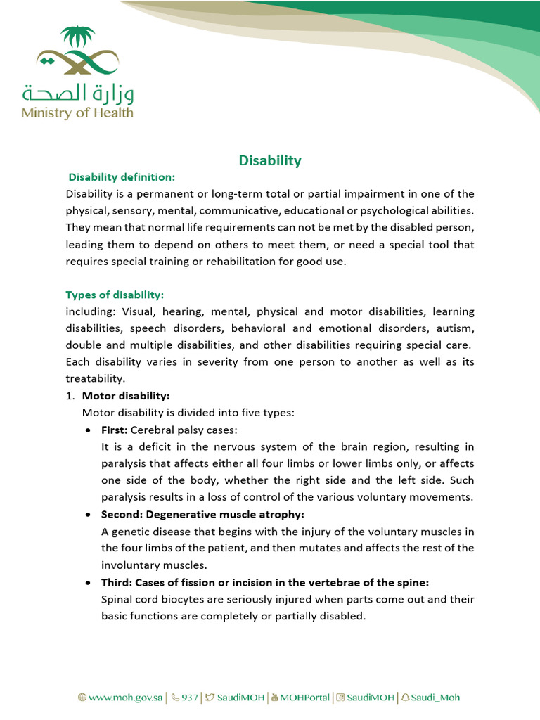 Disability | PDF | Disability | Visual Impairment