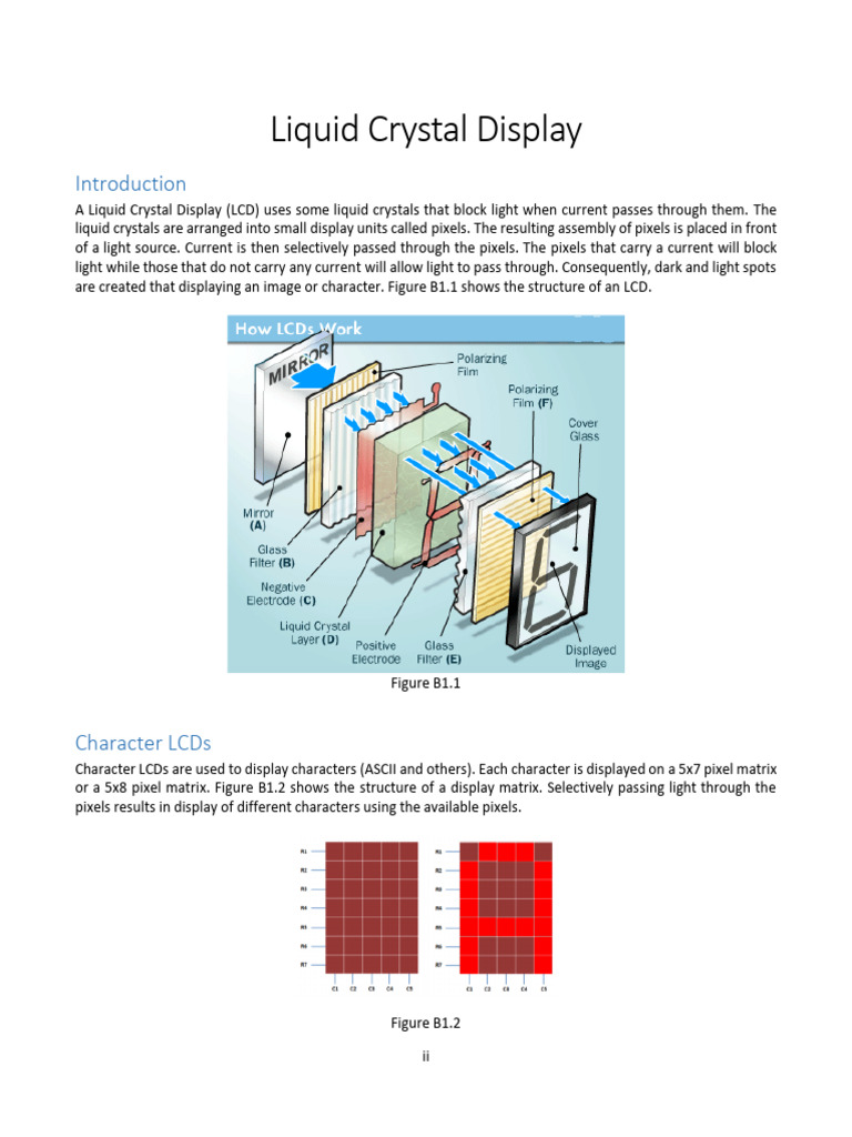 Appendix 1 - LCD Notes | Download Free PDF | Liquid Crystal Display | Pixel