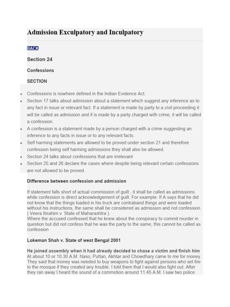 Confessions in Indian Law | PDF | Confession (Law) | Evidence (Law)