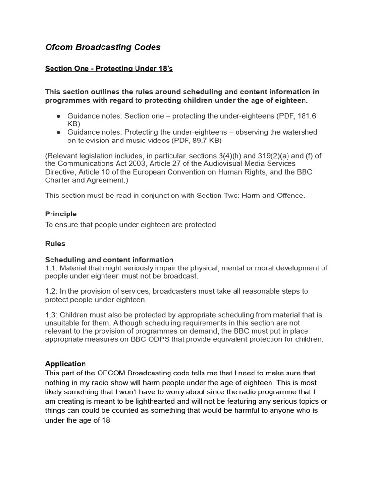 Broadcasting Codes | PDF | Crimes | Crime & Violence