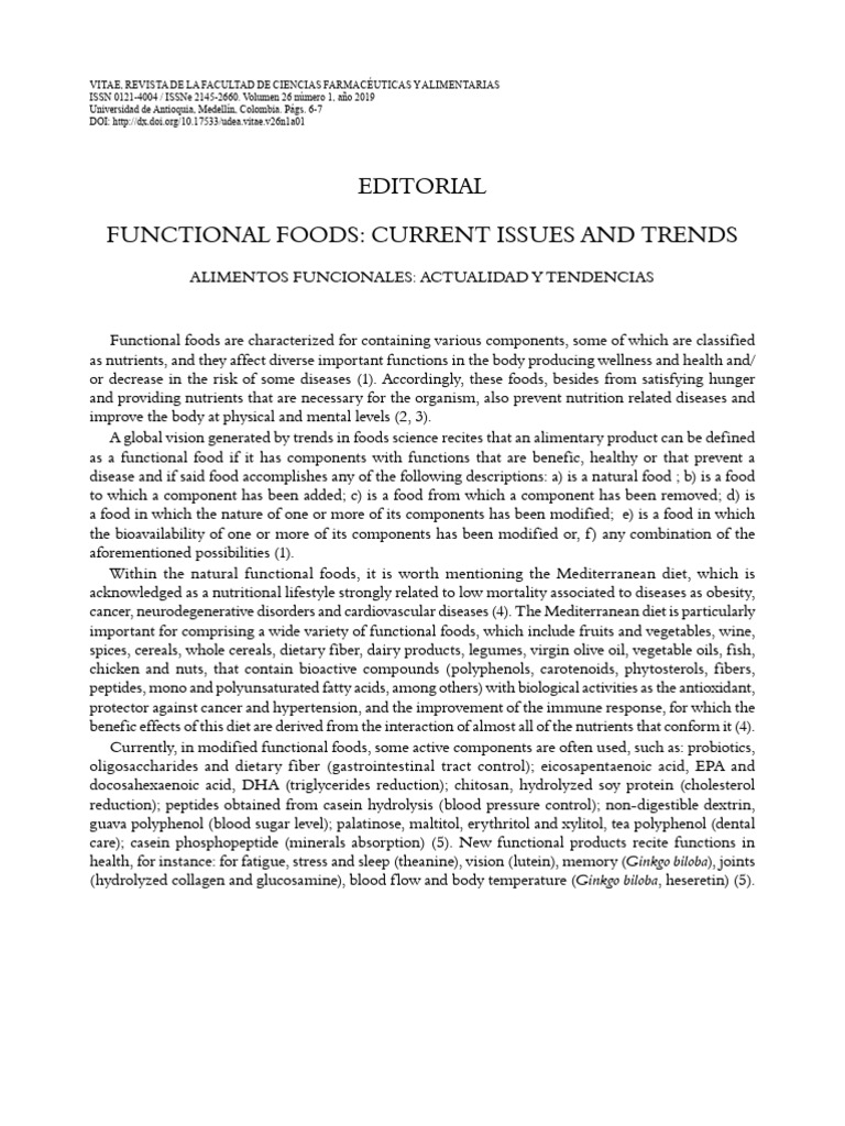 Functional Foods Current Issues and Trendsvitae | PDF | Polyphenol ...