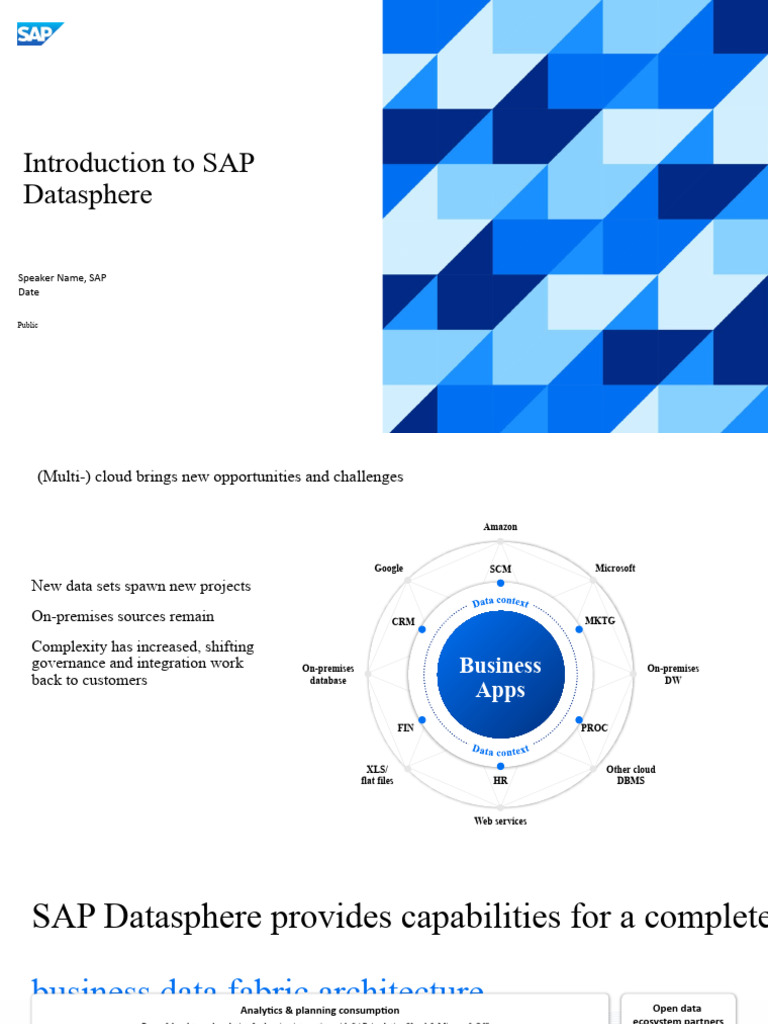 SAP Datasphere | PDF | Cloud Computing | Metadata