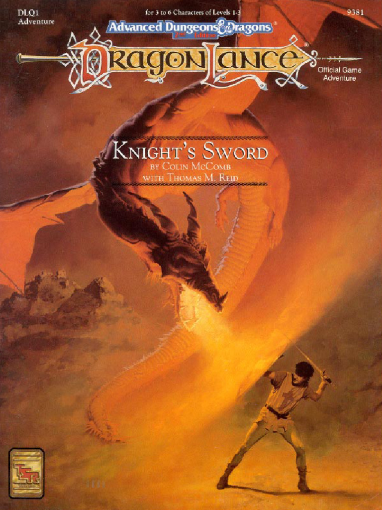 TSR Inc - AD&D 2nd Edition - Dragonlance - DLQ1 - Knight's Sword | PDF ...