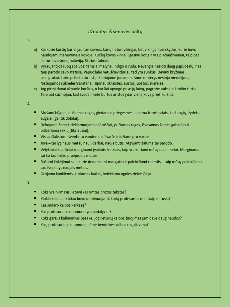 Senoves Baltai | PDF