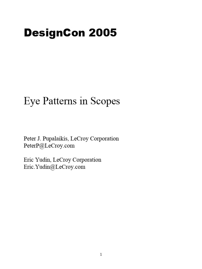 Eye Patterns in Oscilloscopes | PDF | Spectral Density | Bandwidth (Signal Processing)