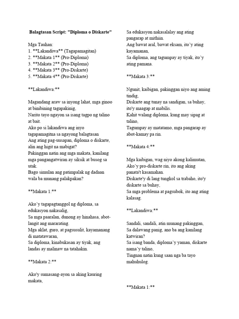 Diploma o Diskarte | PDF