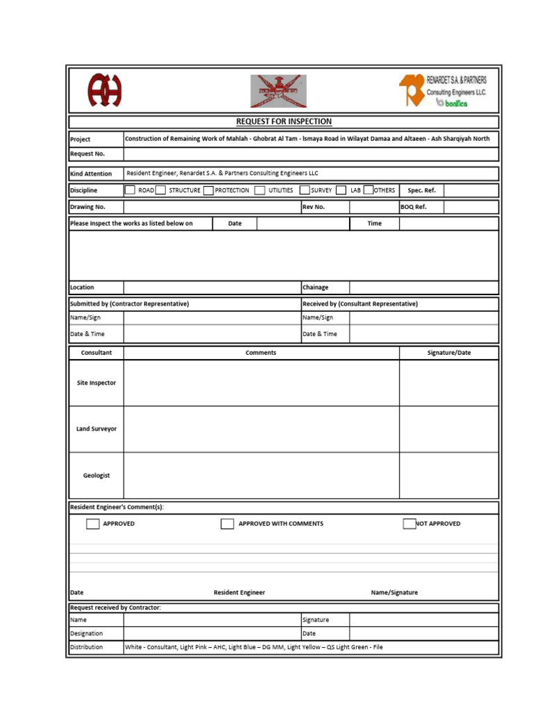 RFI Format Final | PDF