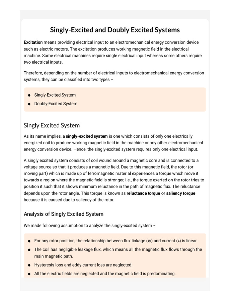 Singly vs Doubly Excited Systems | PDF | Inductor | Magnetic Field