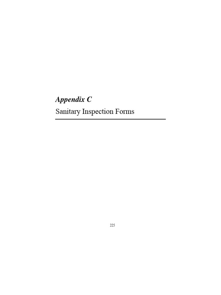 Sanitary Inspections-1 | Download Free PDF | Sanitation | Water