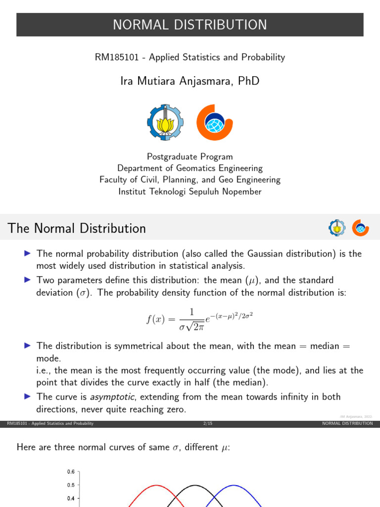 04 - The Normal Distribution | PDF | Normal Distribution | Probability ...