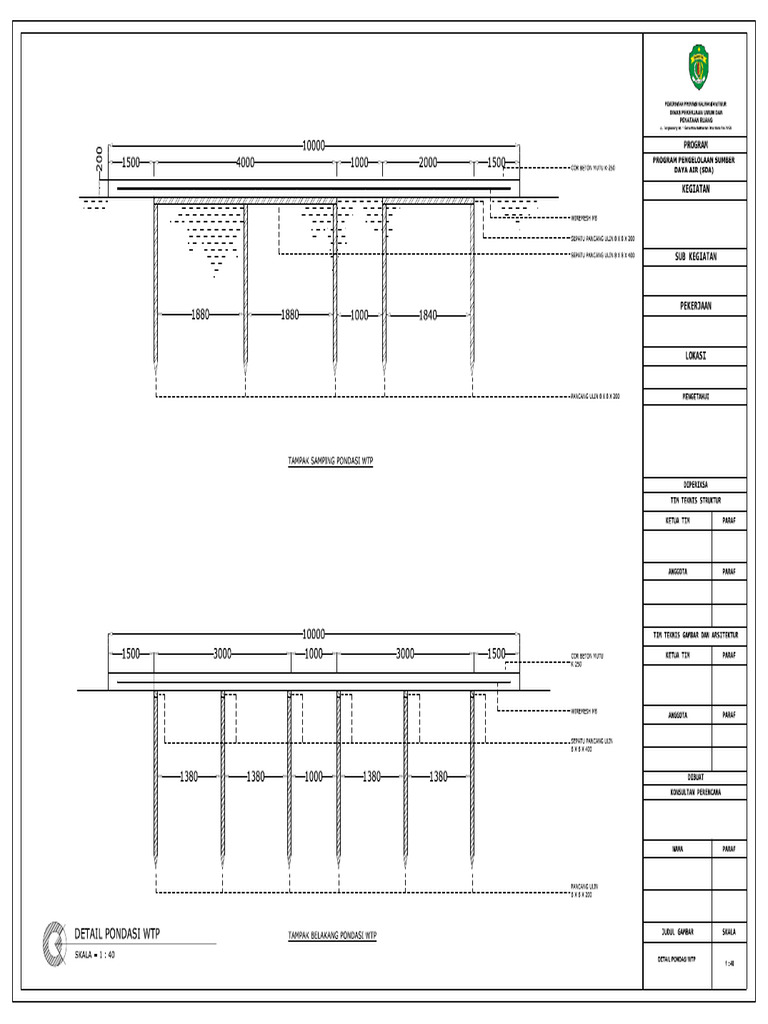 Gambar Desain Sumur dan WTP-8 | PDF