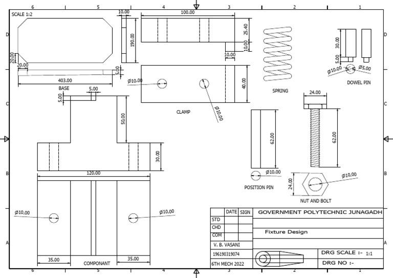 Detail Drawing of Fixture | PDF | Metalworking